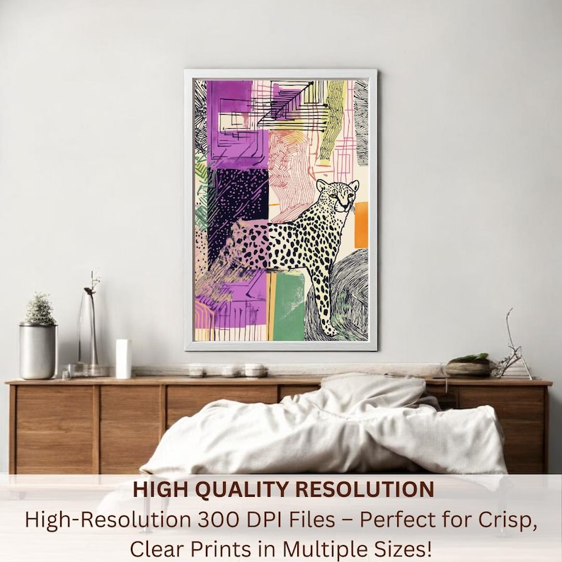 Abstract Cheetah Art Print, Modern Jungle Decor (digital Download) - Etsy