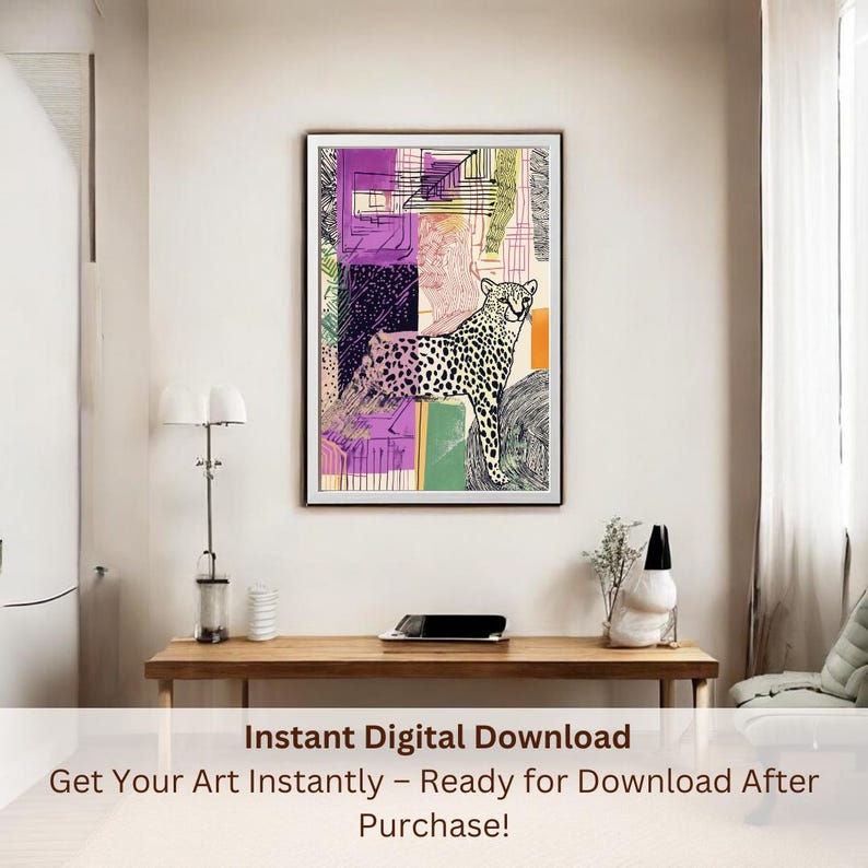 Abstract Cheetah Art Print, Modern Jungle Decor (digital Download) - Etsy