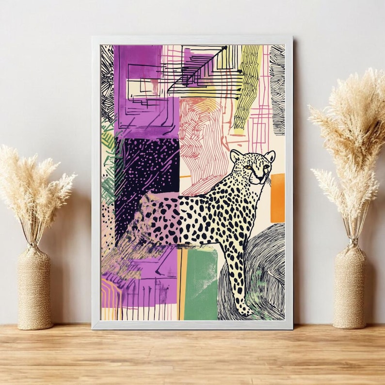 Abstract Cheetah Art Print, Modern Jungle Decor (digital Download) - Etsy
