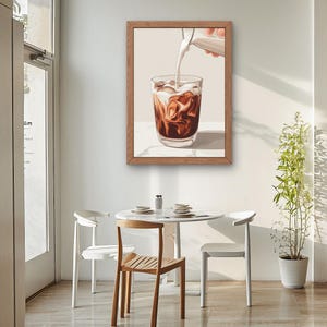 Iced Coffee Art Print Coffee Lover Wall Decor Modern Beverage ...