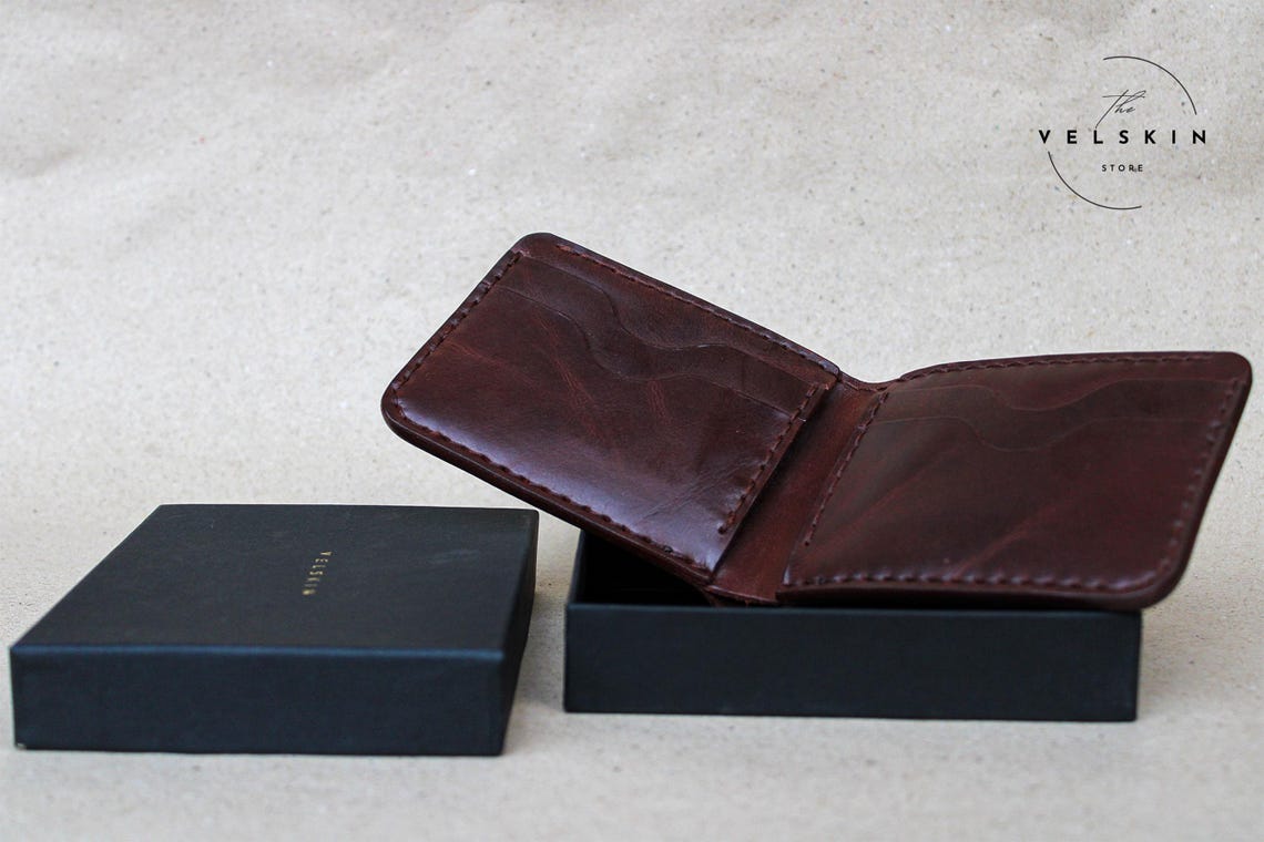 Handmade Full Grain Leather Wallet Genuine Leather Wallets Gift for Him ...
