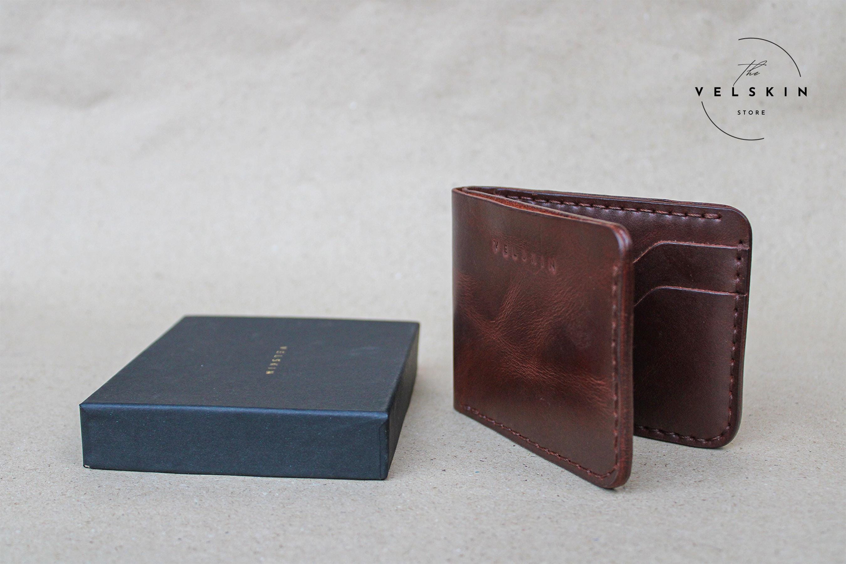 Handmade Full Grain Leather Wallet Genuine Leather Wallets Gift for Him ...