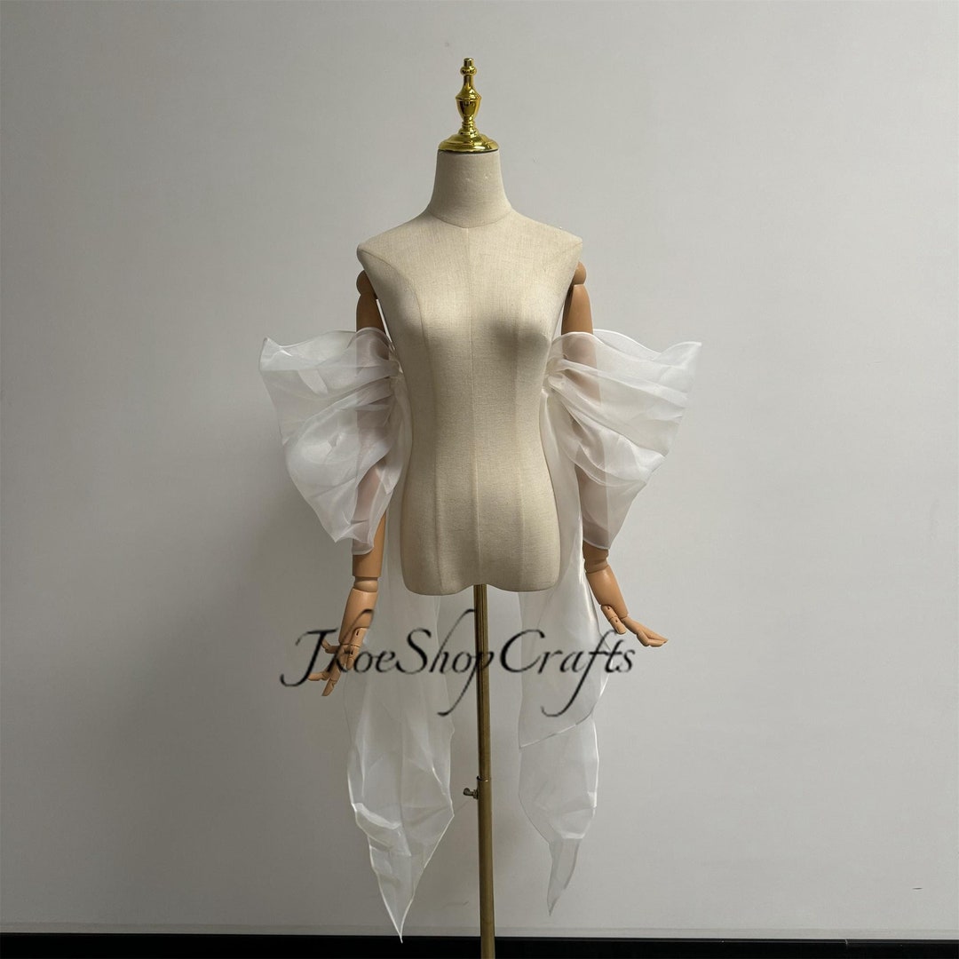 Butterfly Shaped Detachable Sleeves, Flowy Organza Sleeves, Fairy Dress ...