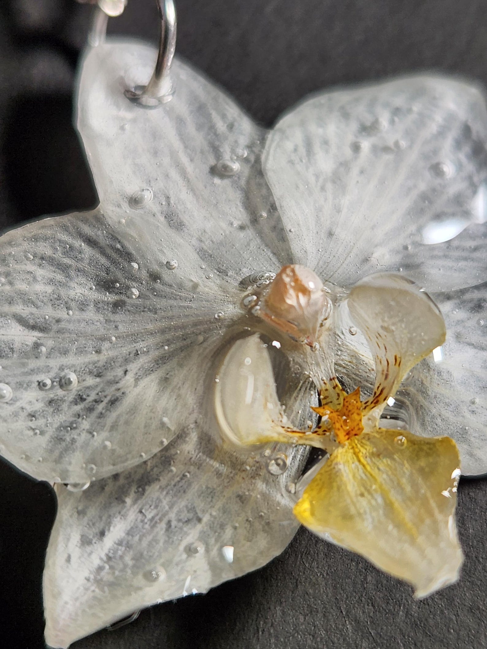 Real Orchid Pendant: Handmade Resin Flower Necklace, Botanical Jewelry ...