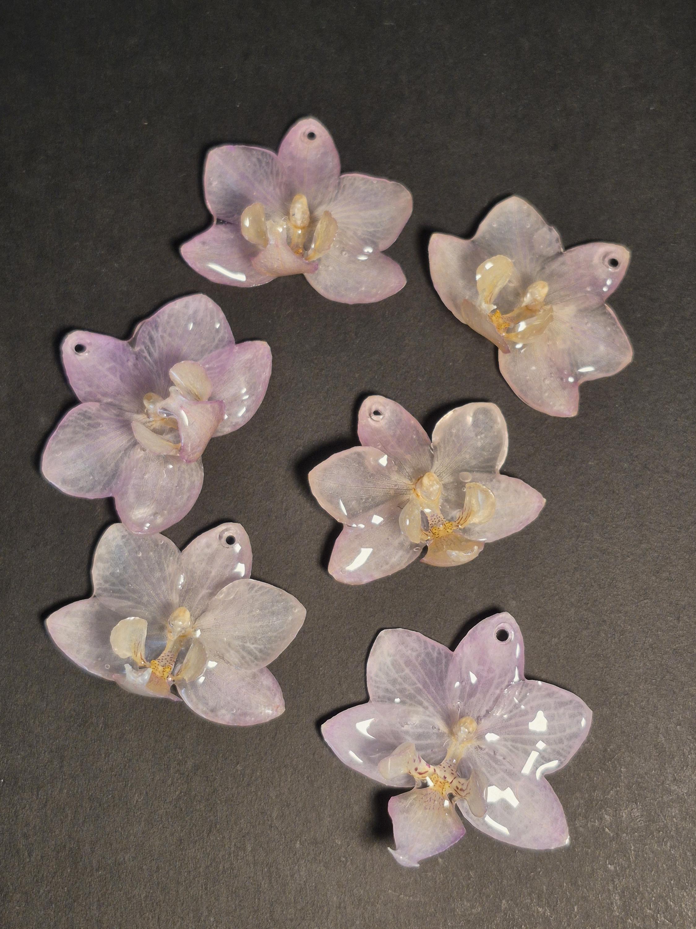 Real Orchid Resin Pendant Necklace - Handmade Botanical Jewelry - Etsy
