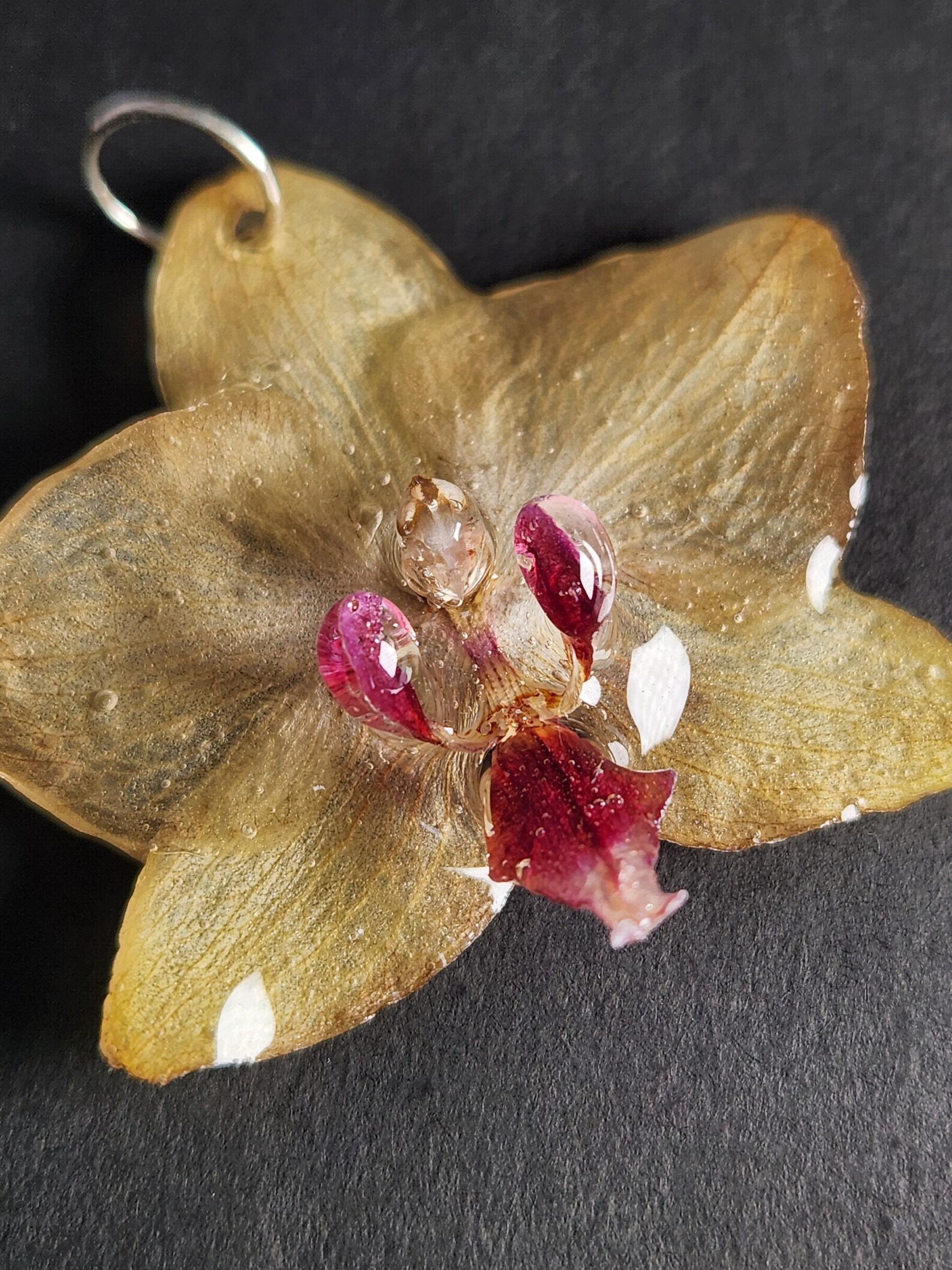 Real Orchid Resin Pendant: Handmade Botanical Flower Necklace - Etsy