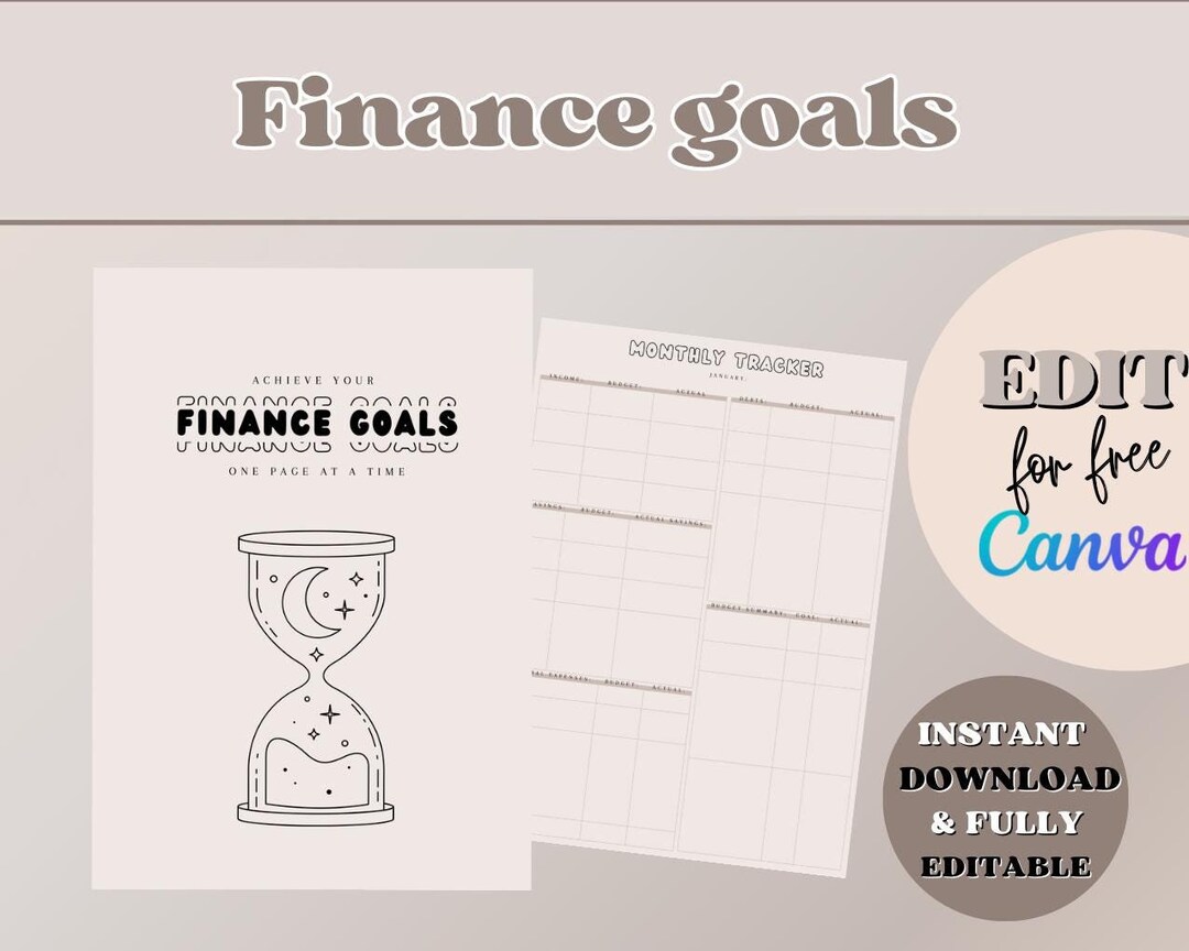 Printable Financial Goal Planner 27-page Budget Organizer, Savings ...