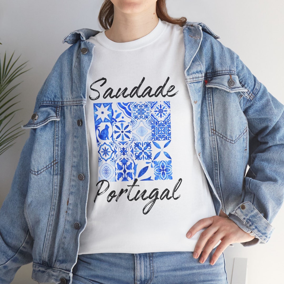 Portugal Saudade Unisex Tee, Portuguese Tile Souvenir Tshirt, Memory ...