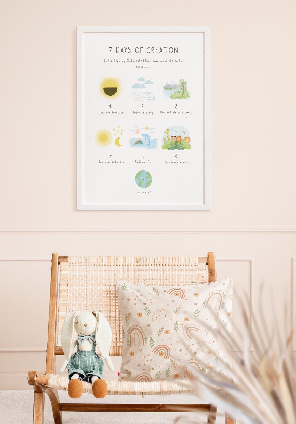 7 Days of Creation, Christian Education Printable, Kids Scripture ...