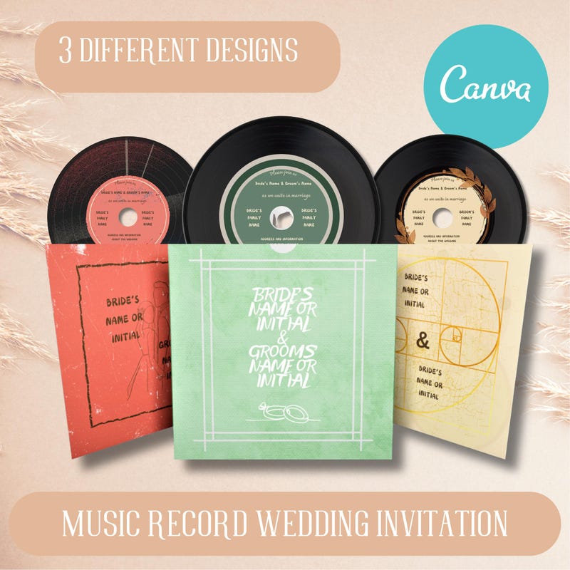 Vinyl Record Invitations - Etsy