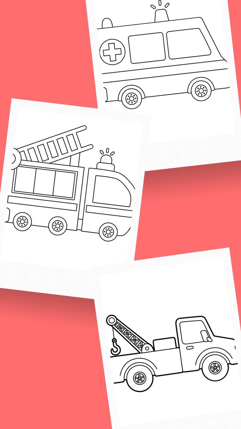 Cars Coloring Book, Printable Cars A4 Coloring Sheets, Boys Coloring ...