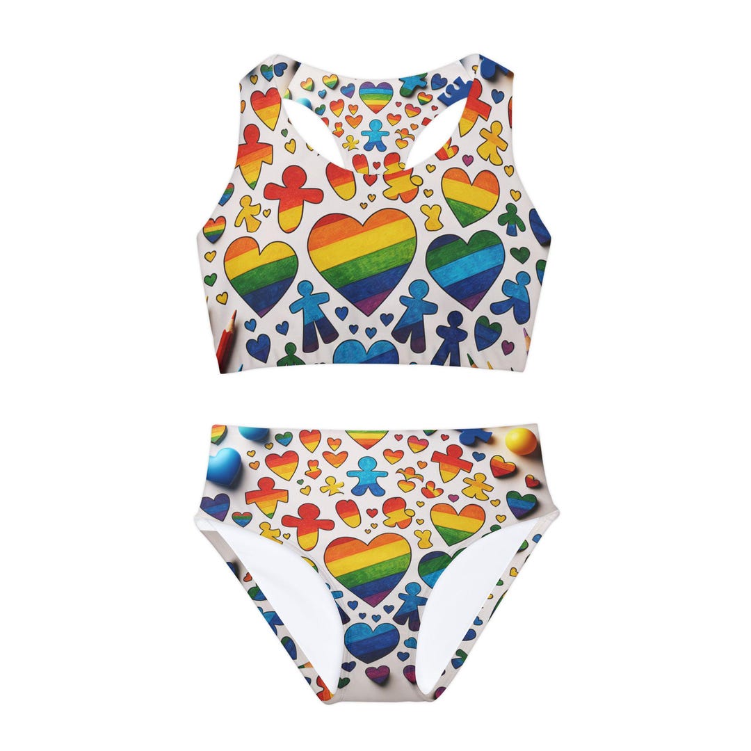 Two Piece Girls Bathing Suit, Autism Awareness Swimwear - Etsy