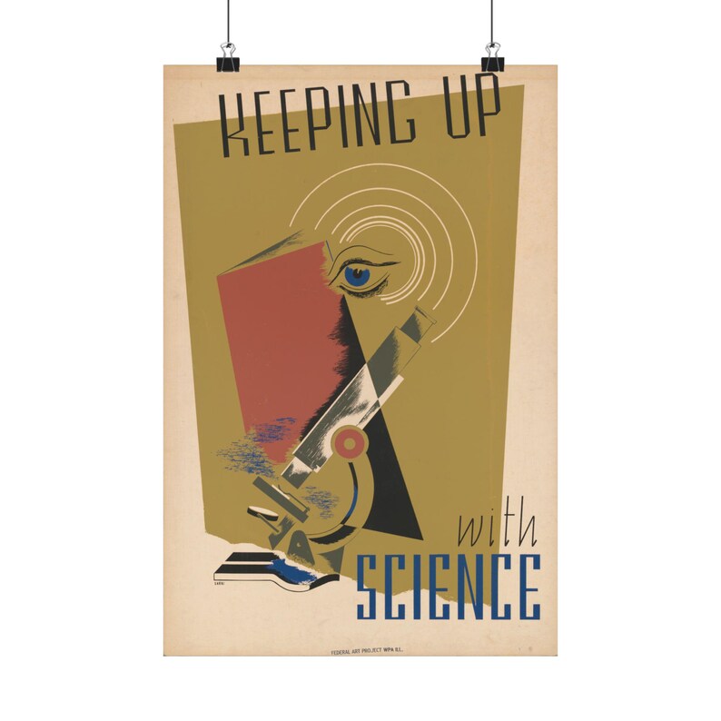 Vintage Science Poster, Retro Microscope Eye Art Print - Etsy