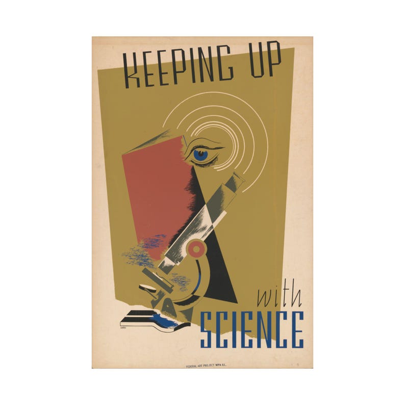 Vintage Science Wall Art, Retro Classroom Poster, Science Art Print ...