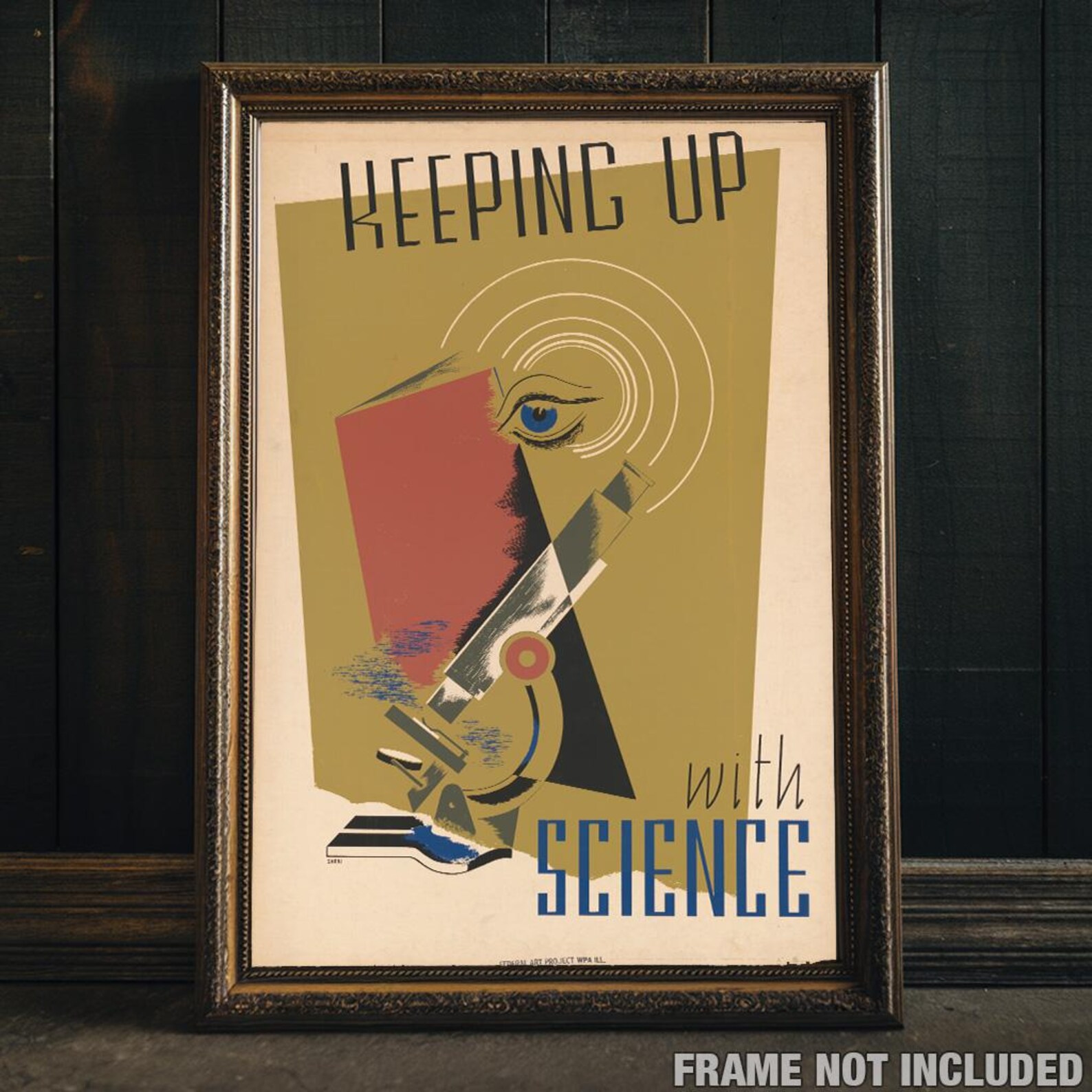 Vintage Science Poster, Retro Microscope Eye Art Print - Etsy