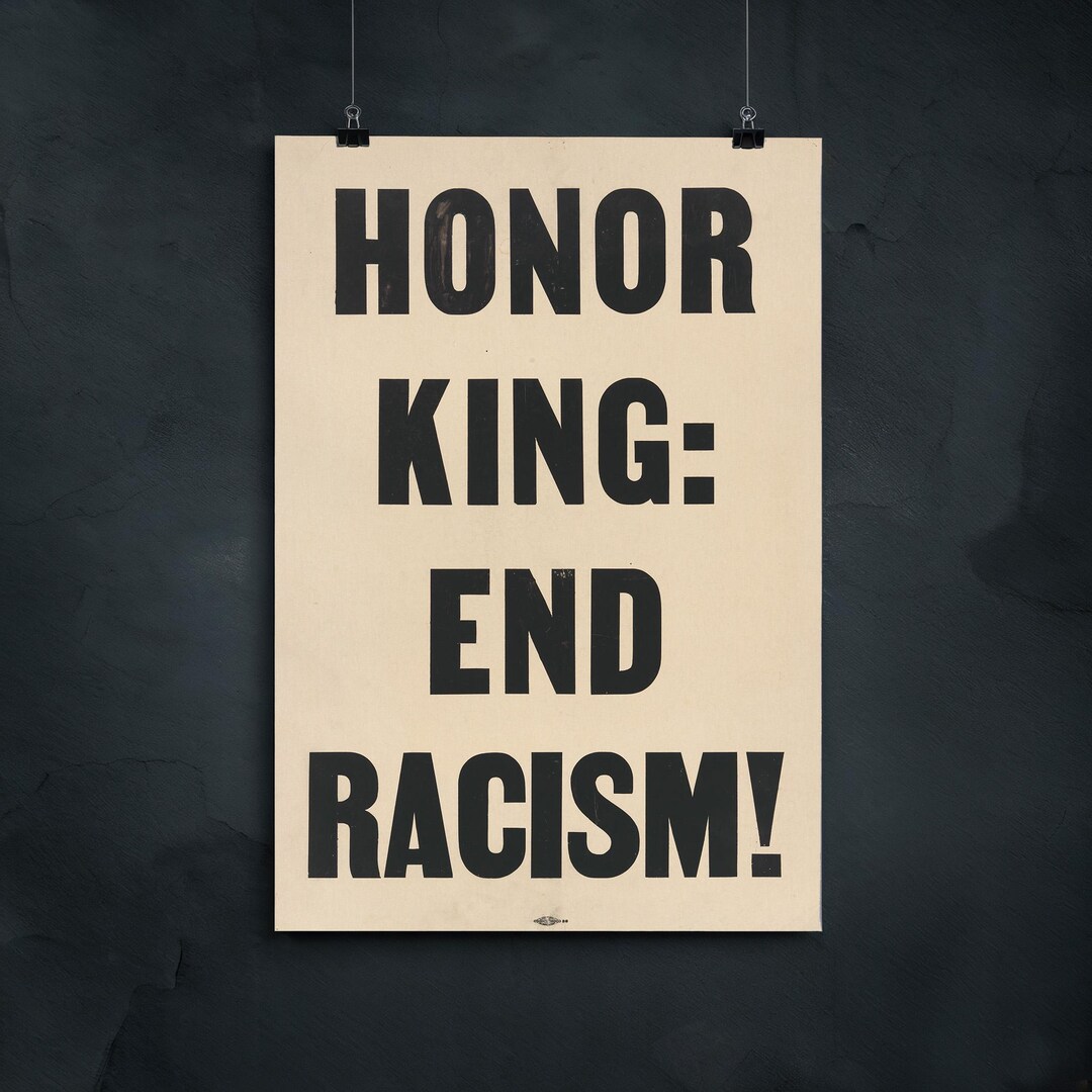 Honor King Poster, MLK Wall Art, Civil Rights Movement Poster, BLM ...