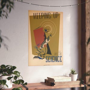 Vintage Science Wall Art, Retro Classroom Poster, Science Art Print ...