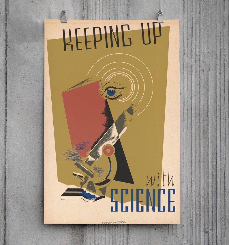 Vintage Science Wall Art, Retro Classroom Poster, Science Art Print ...