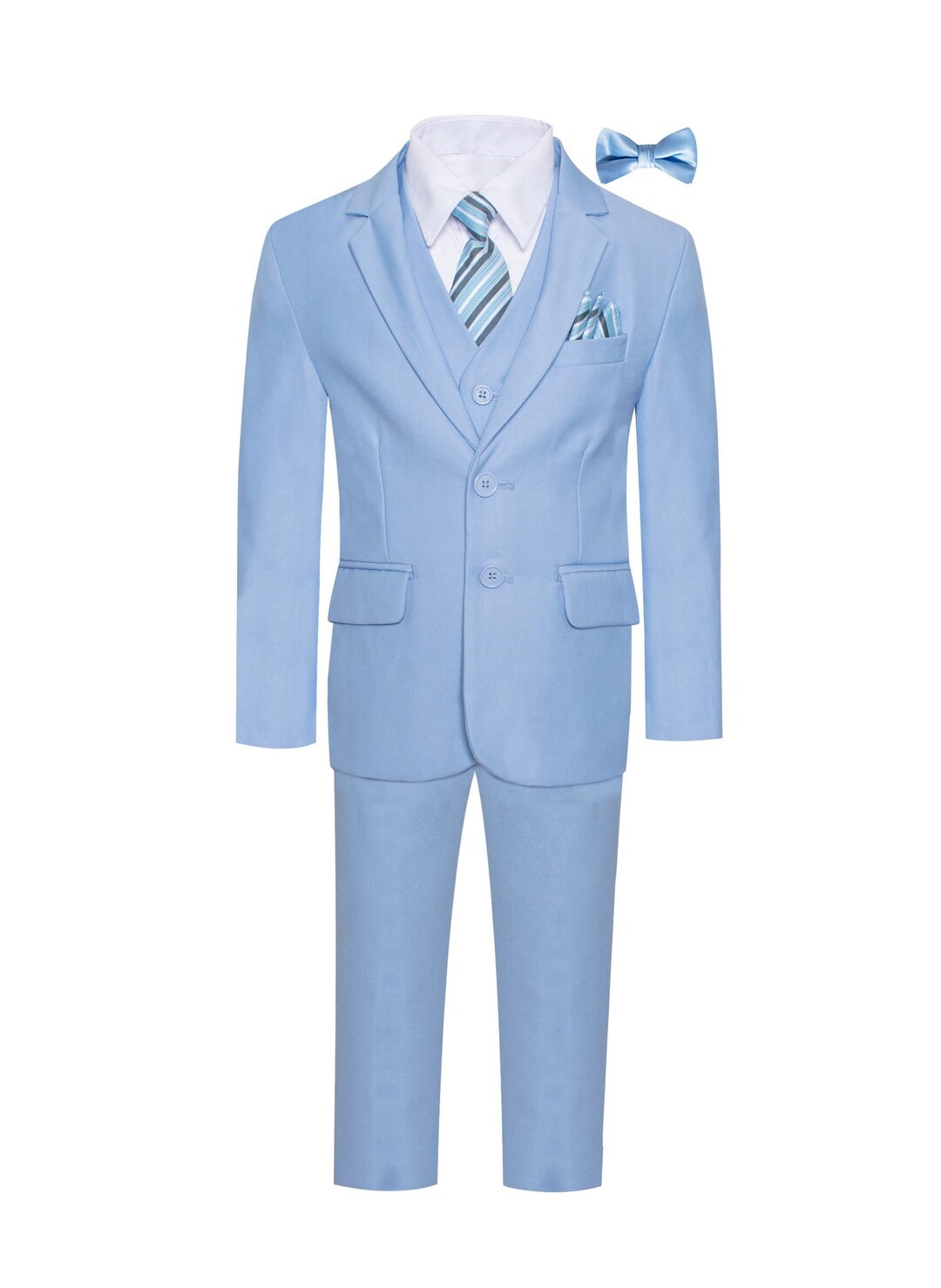 Boys Light Blue 8-piece Suit Set – Premium Formal Suit With Jacket ...