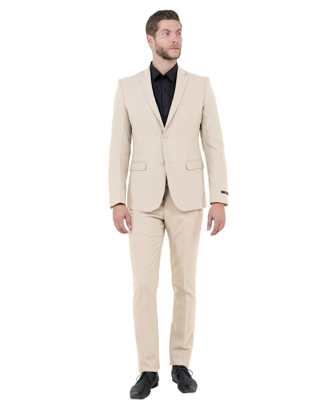 Men’s Light Tan Slim Fit Two-piece Suit – Wedding, Prom & Work Suit ...