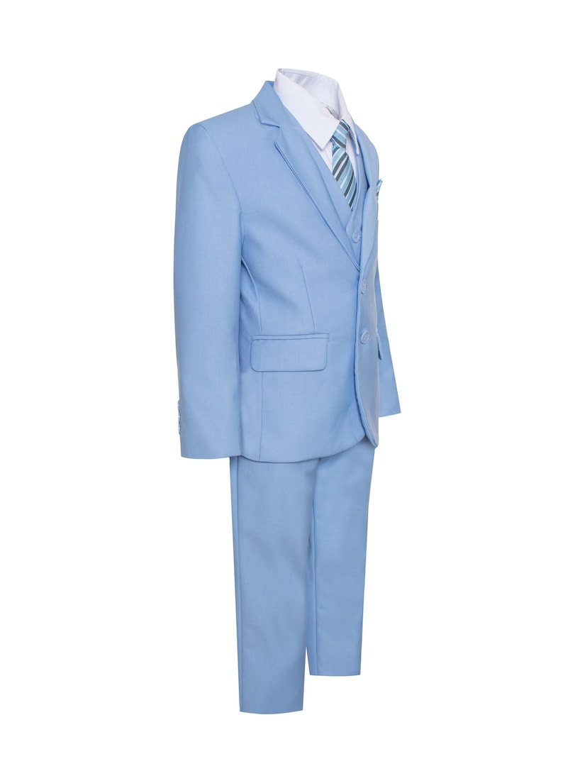 Boys Light Blue 8-piece Suit Set – Premium Formal Suit With Jacket ...