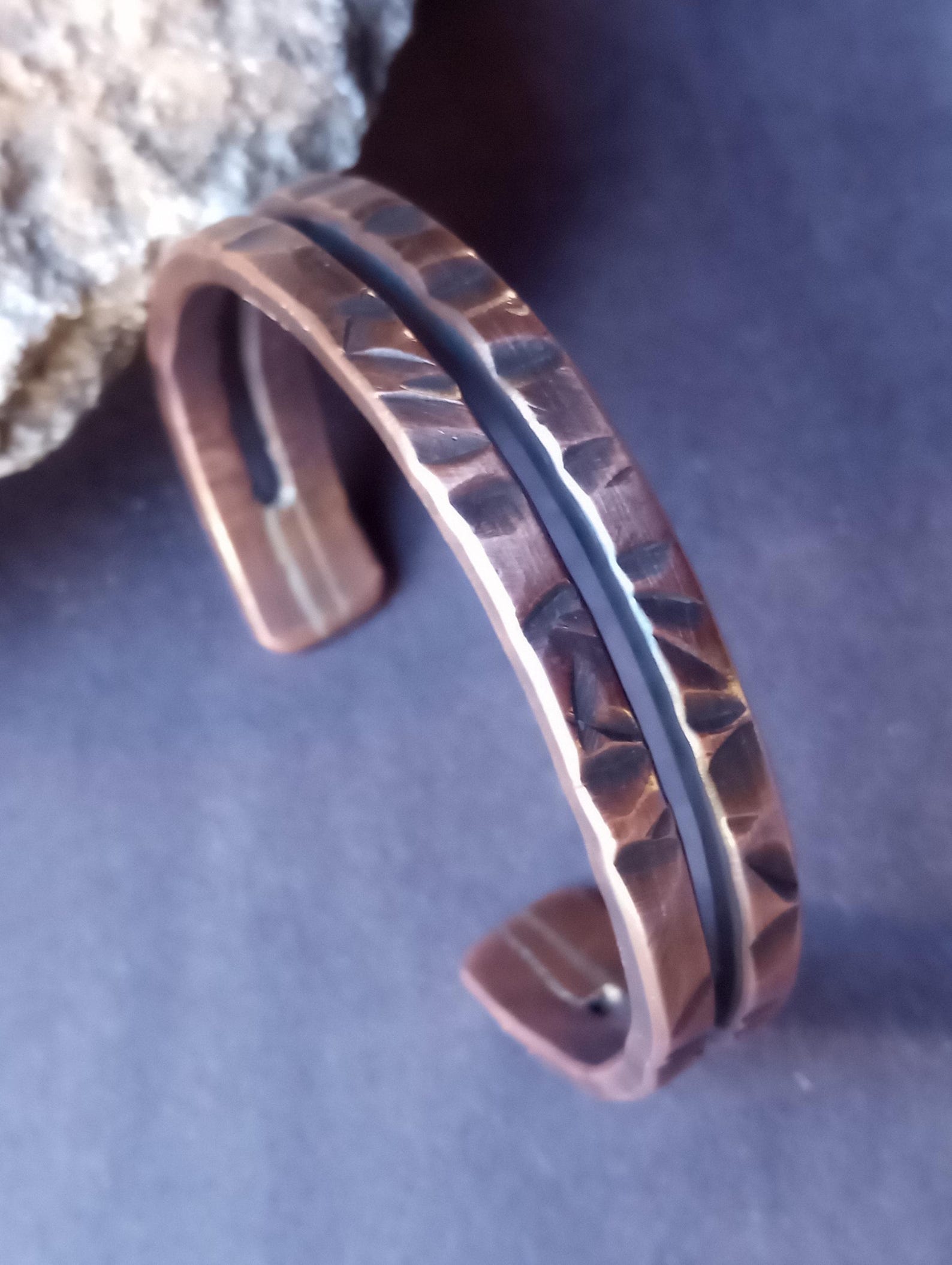 Heavy, Rugged Copper Cuff With Brutal Texture. Patina. 4mm Thick by 12 ...