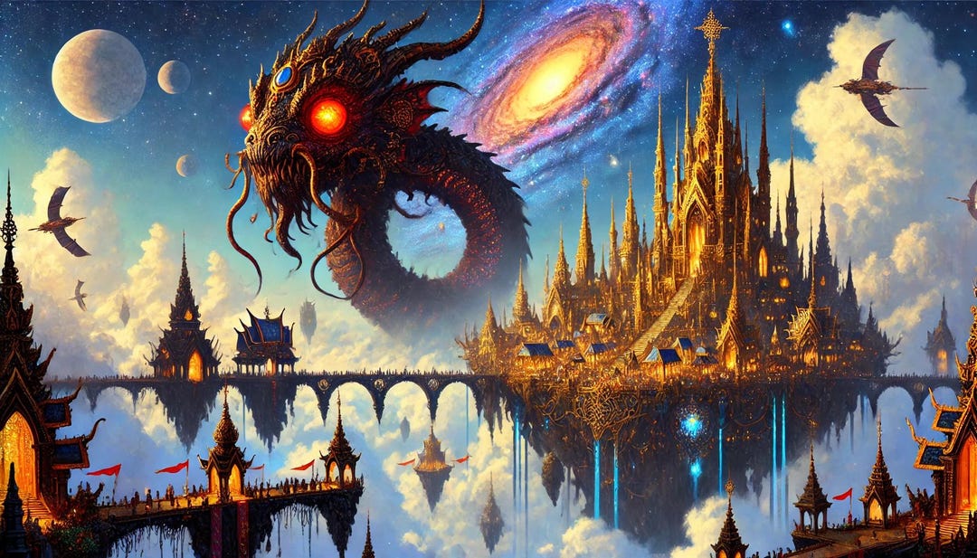 D&D One-shot Adventure – the Floating City and Cosmic Horror | Maps ...