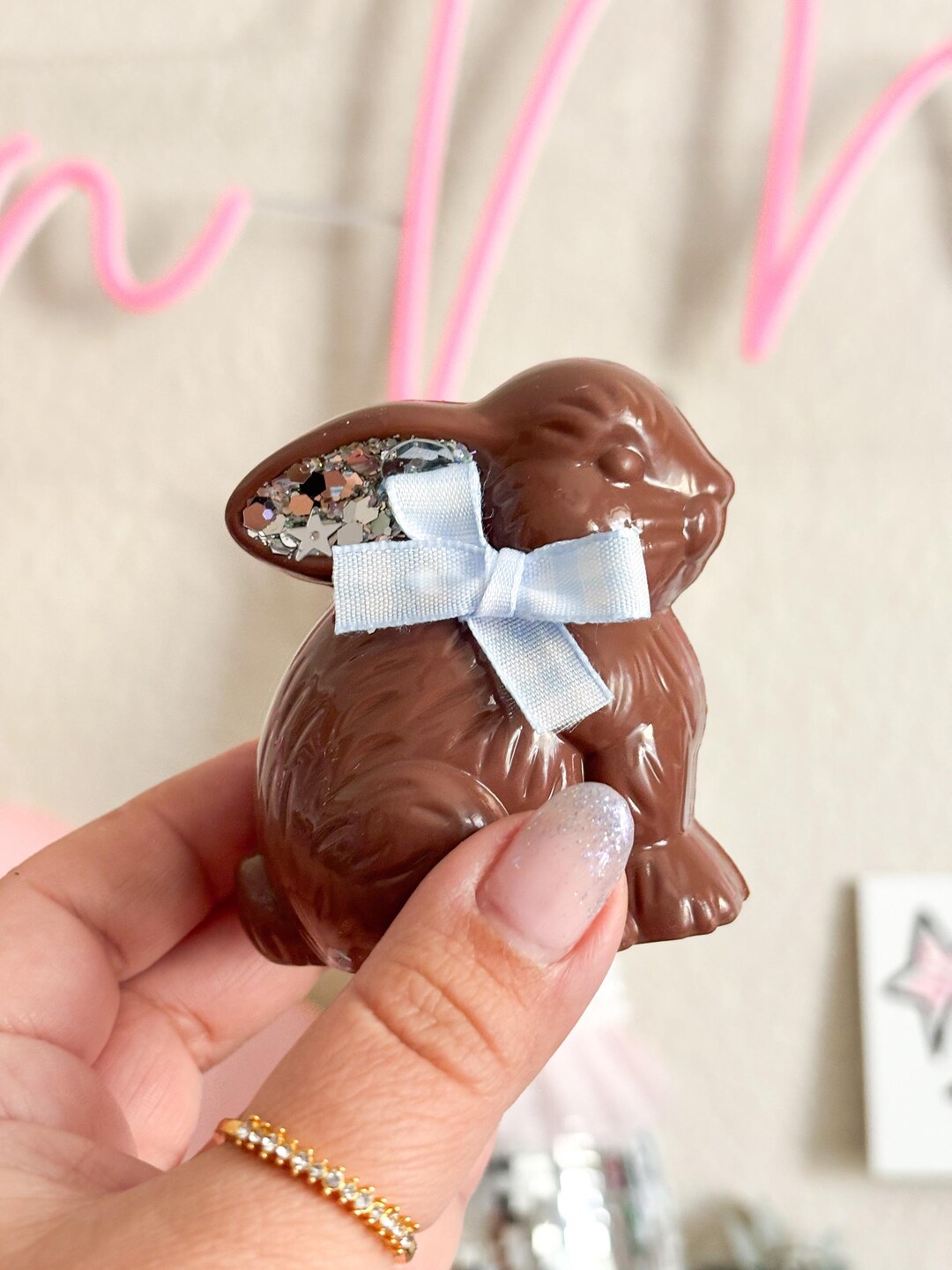 Chocolate Easter Bunny Container, Easter Bunny, Bunny Easter Egg, Cute ...