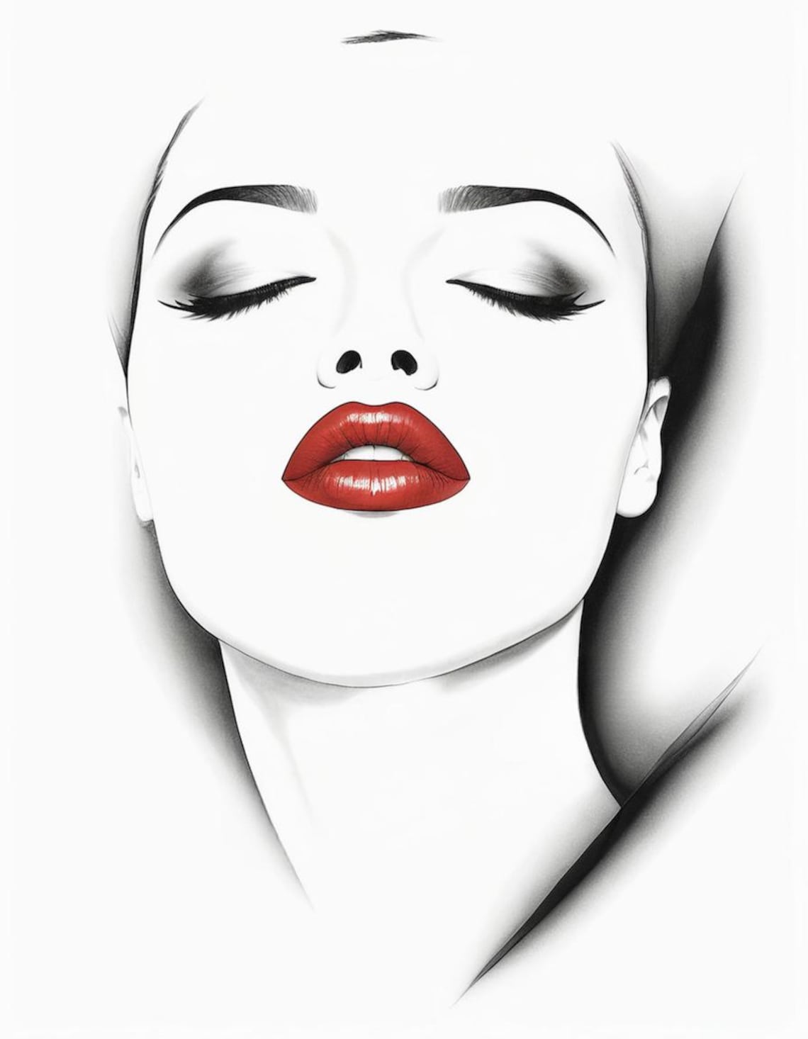 3 Woman Face Clipart, Woman Eyes Clipart, Printable Clipart, High ...