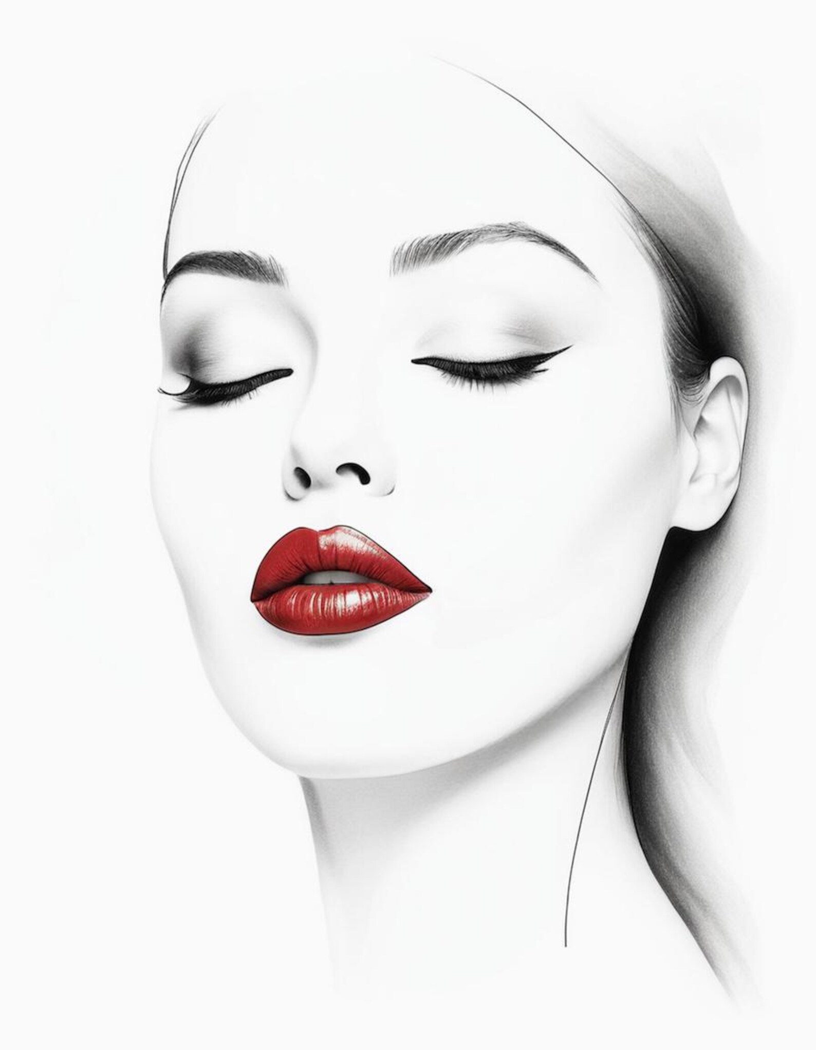 3 Woman Face Clipart, Woman Eyes Clipart, Printable Clipart, High ...