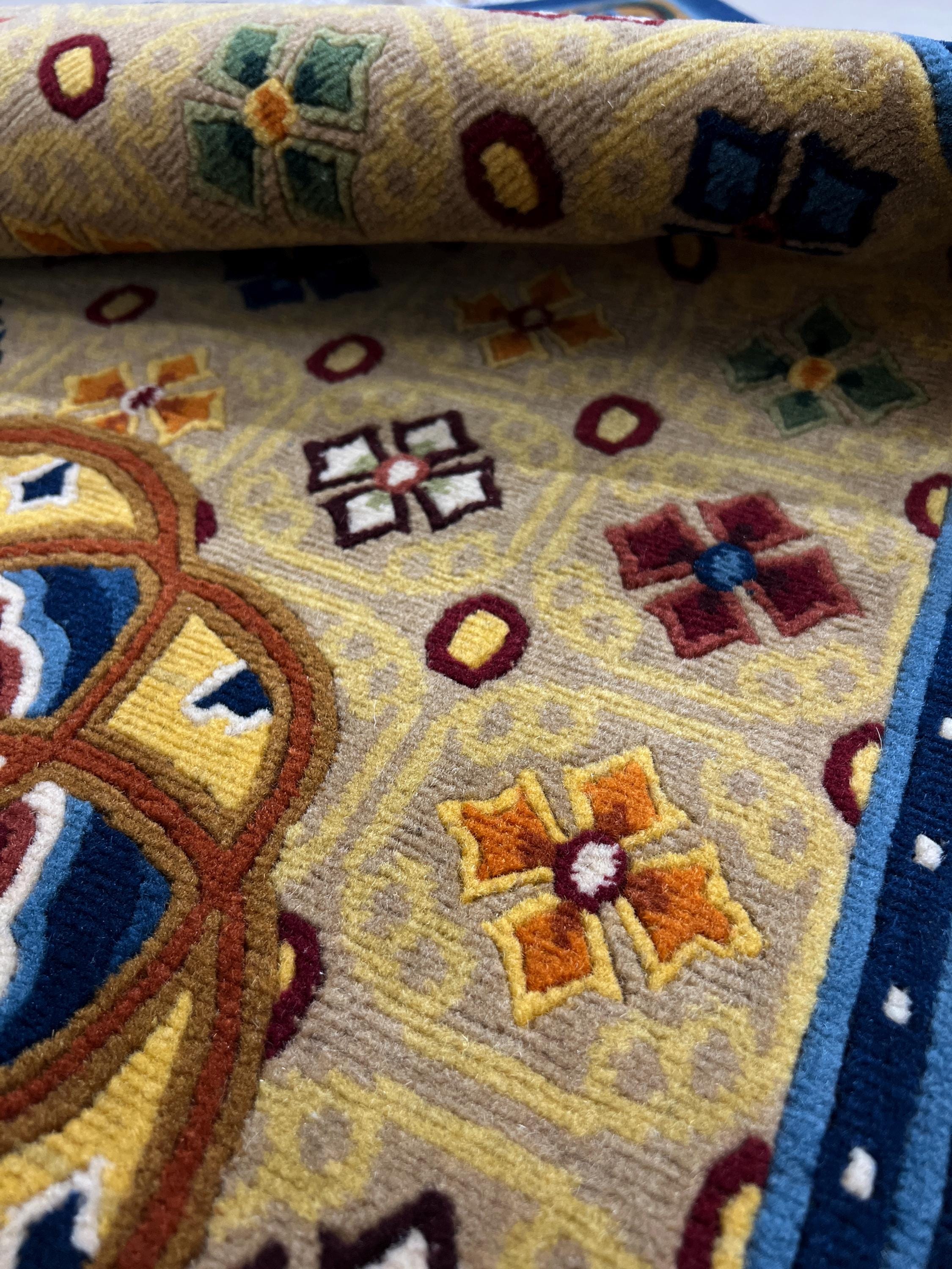 Handmade Tibetan Wool Rug – T-804 Design | 100 Knot Quality | AR 222 ...