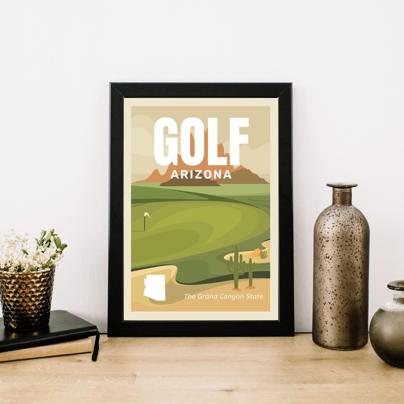 Golf Arizona Wall Art | Arizona is for Golfers | Designed for the Great ...
