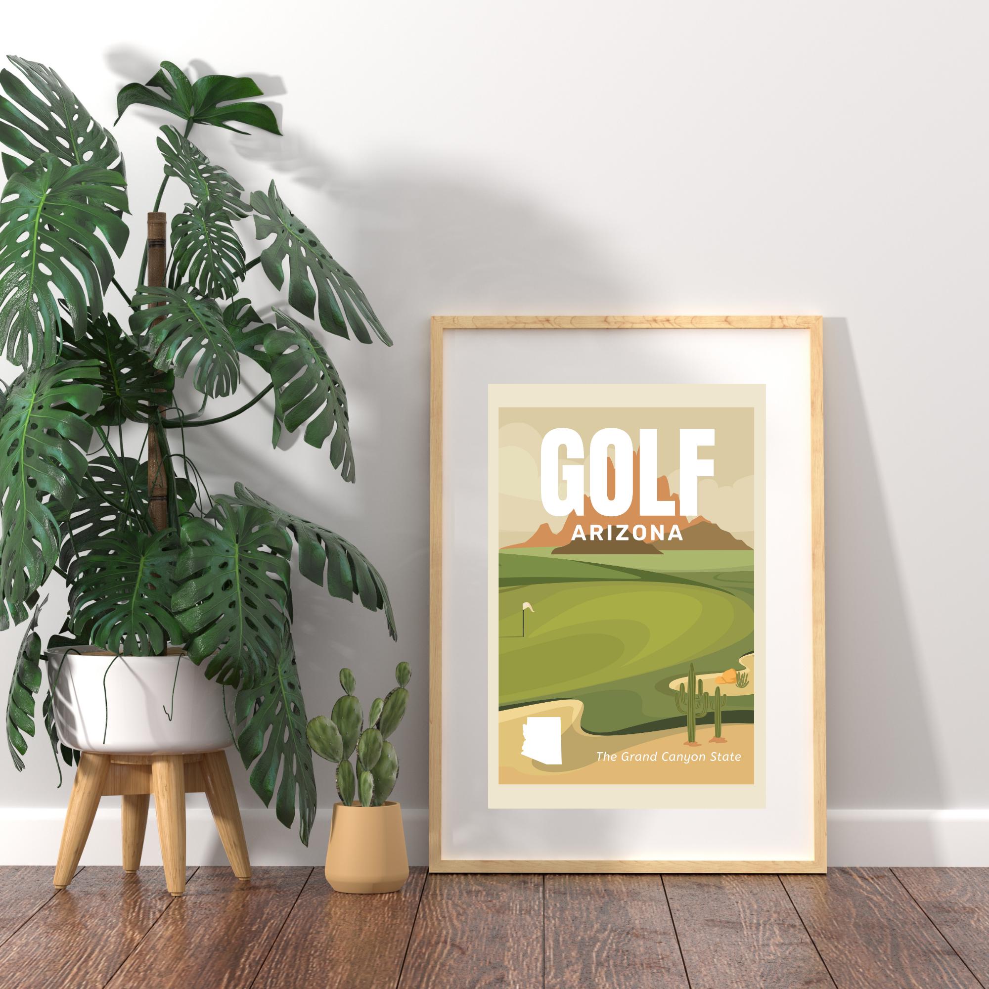 Golf Arizona Wall Art | Arizona is for Golfers | Designed for the Great ...
