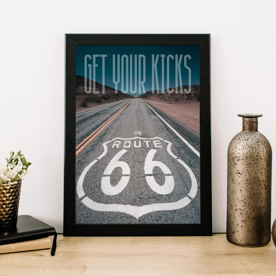 Get Your Kicks on Route 66 Wall Art | Road Trip Print | Historic Route ...