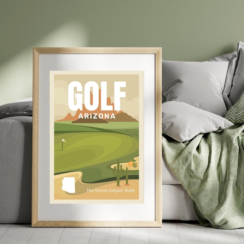 Golf Arizona Wall Art | Arizona is for Golfers | Designed for the Great ...