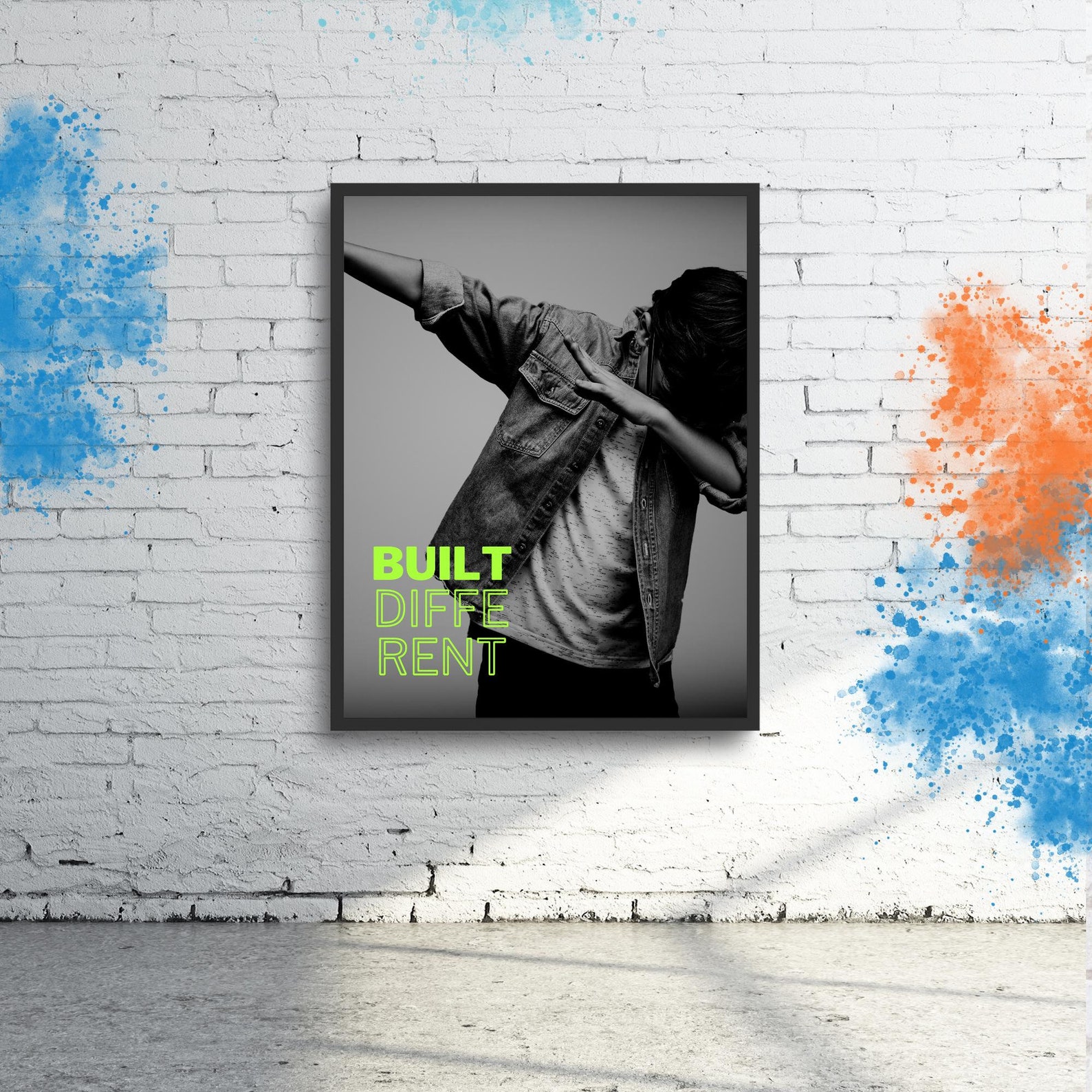Built Different Wall Art | Motivational Digital Print | Wall Art for ...