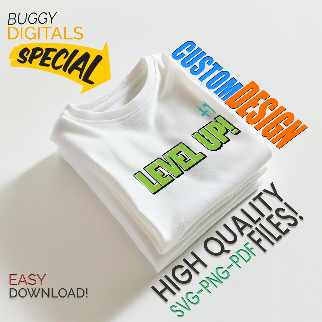 Level up SVG Design, Gamer SVG, Svg-png-pdf, Arcade T-shirt Design SVG ...