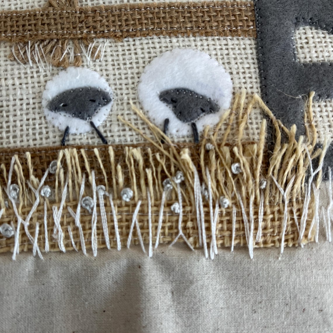 Delphine Brooks Rustic Home Sheep Applique Cushion Sewing Instruction ...