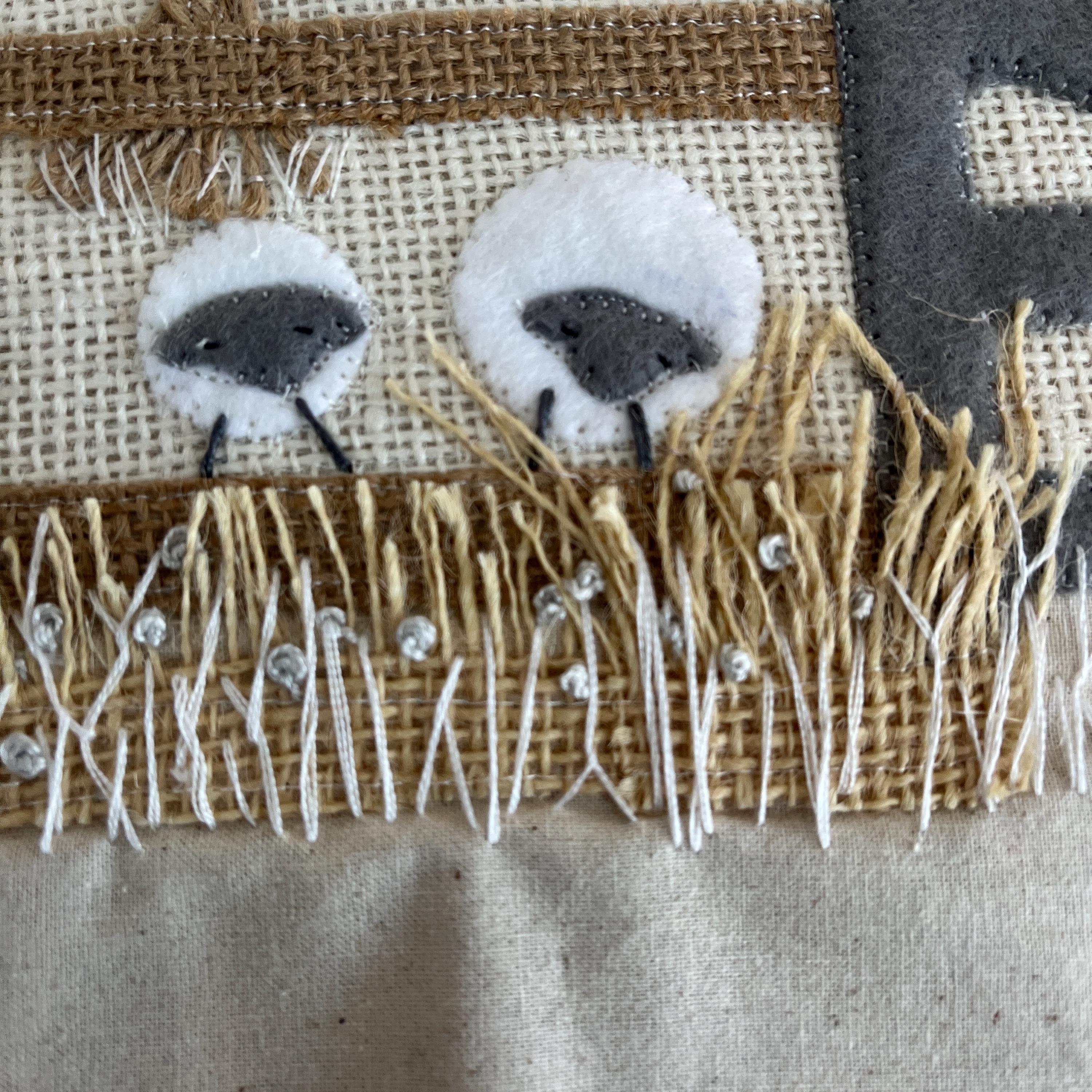 Delphine Brooks Rustic Home Sheep Applique Cushion Sewing Instruction ...