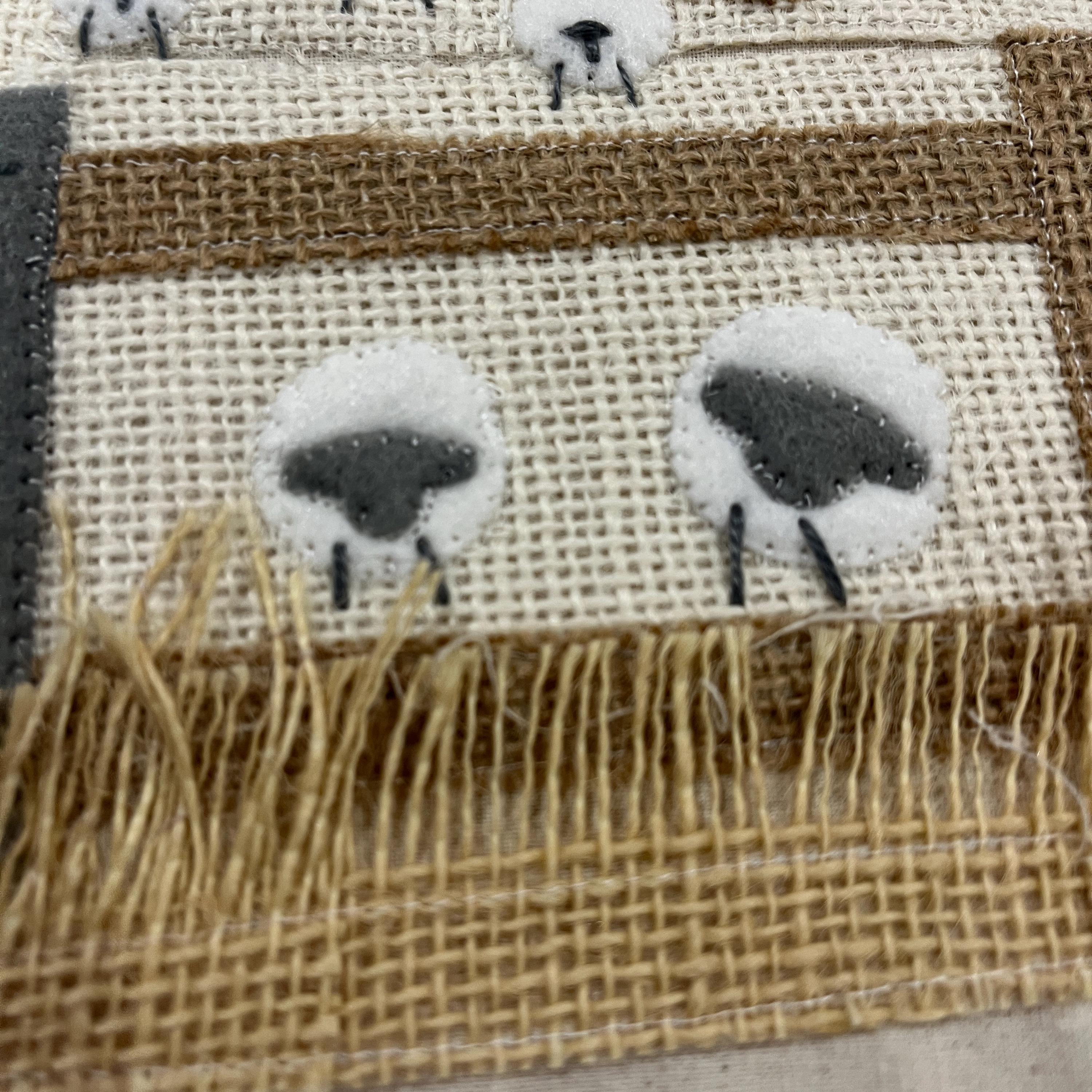 Delphine Brooks Rustic Home Sheep Applique Cushion Sewing Instruction ...