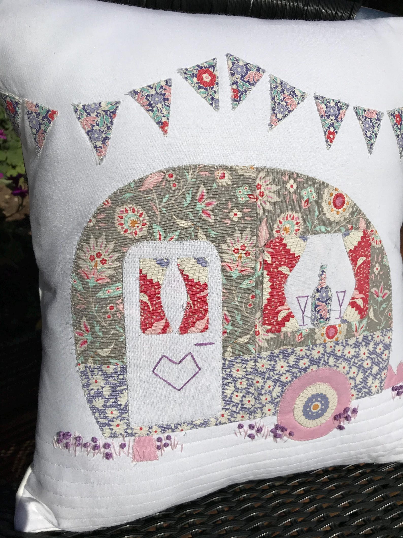 Delphine Brooks Happy Camping Applique Cushion Sewing Instruction and ...