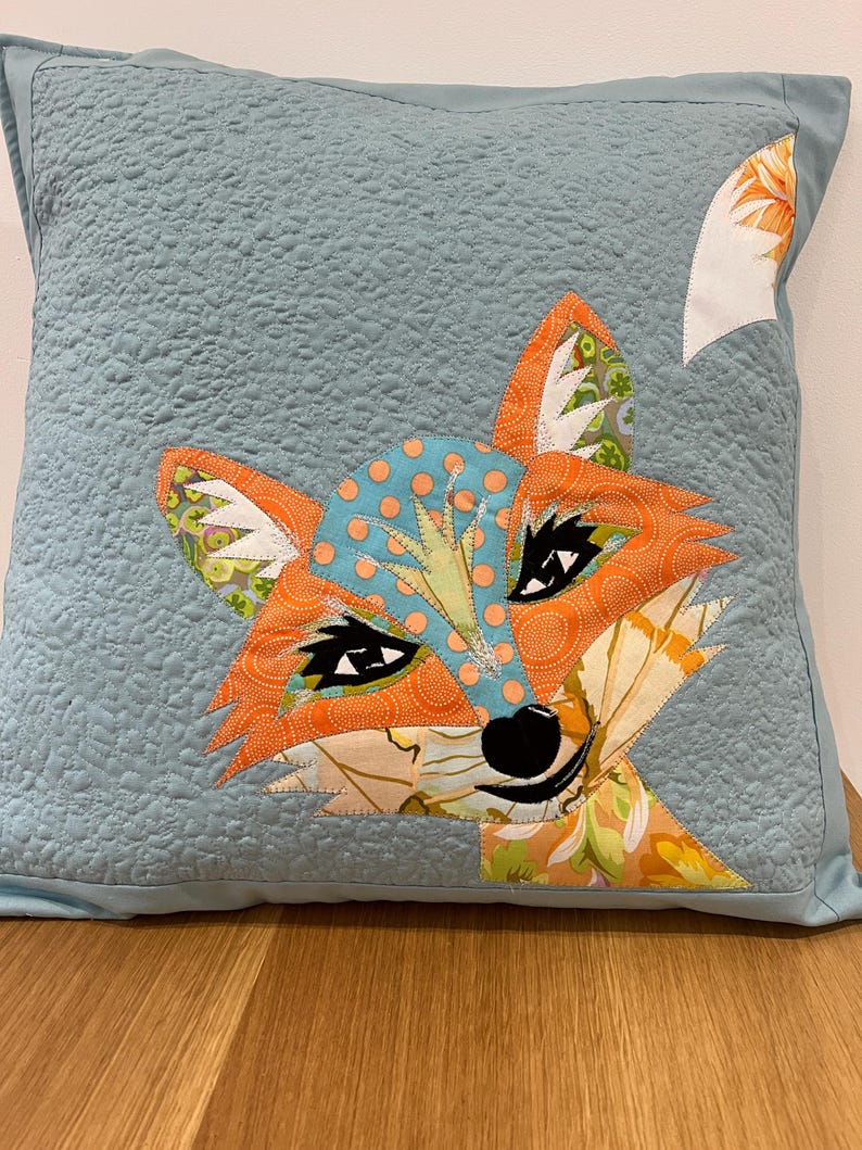 Delphine Brooks Felicity Fox Applique Cushion Sewing Instruction and ...