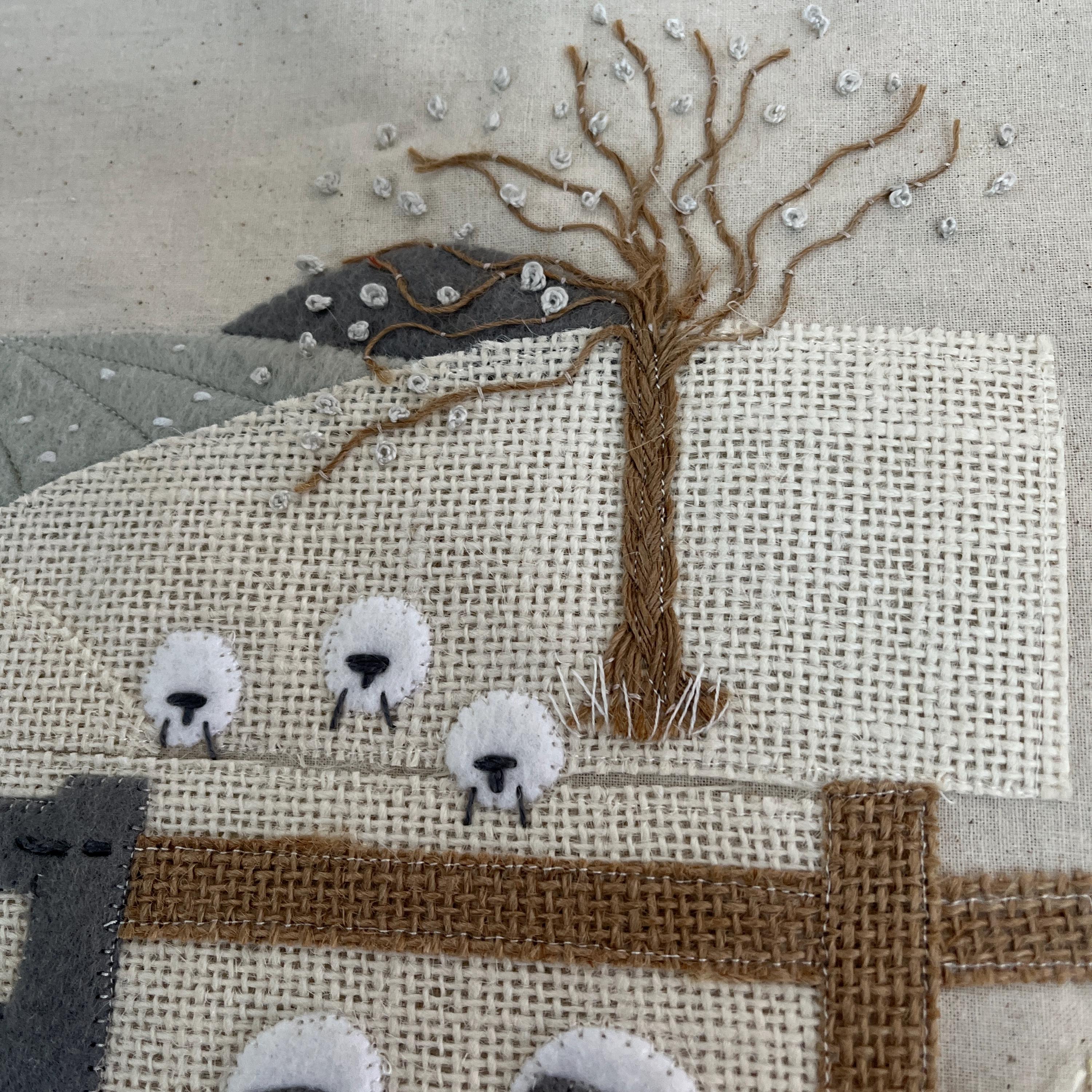 Delphine Brooks Rustic Home Sheep Applique Cushion Sewing Instruction ...