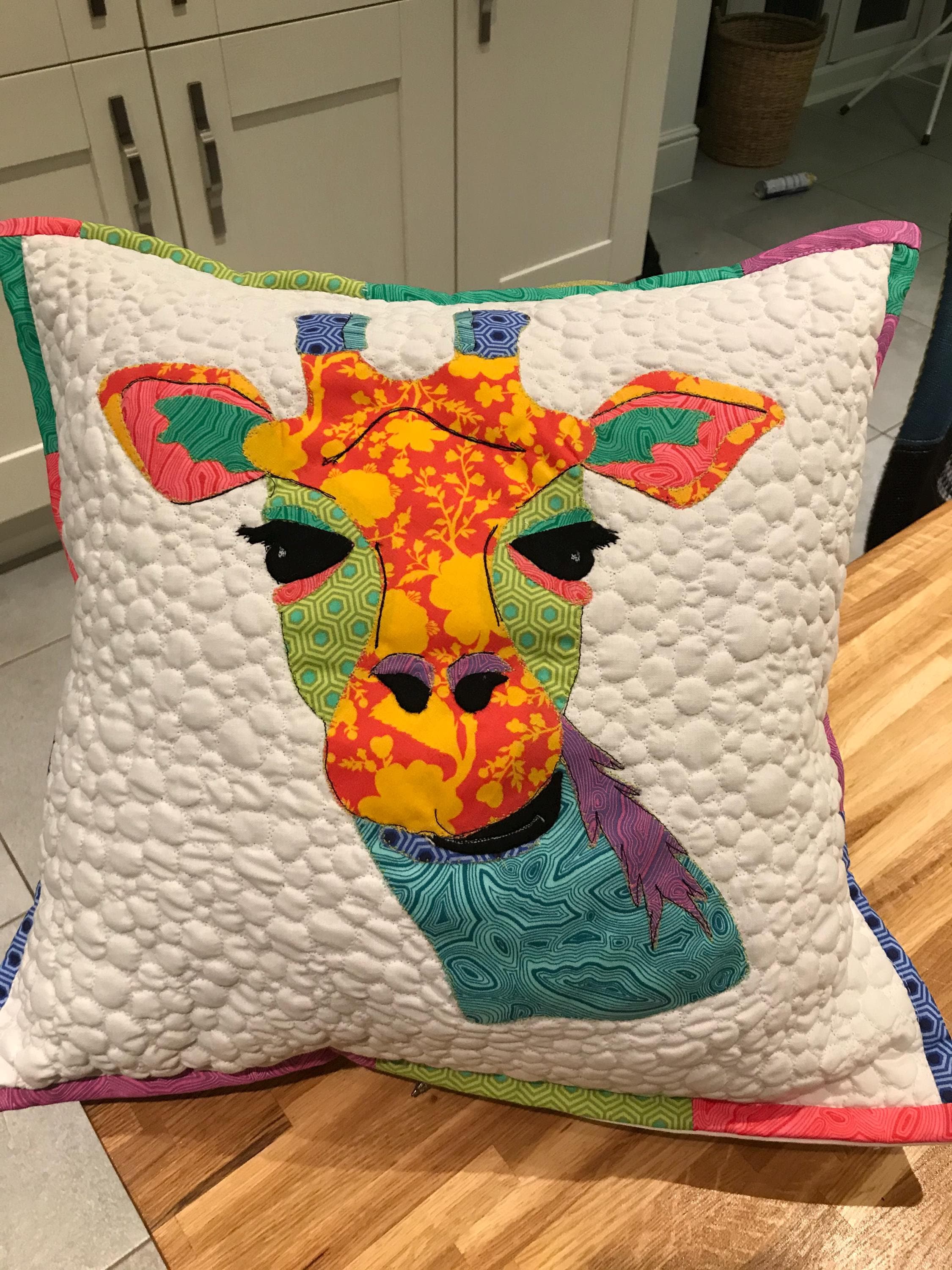 Delphine Brooks Gerry Giraffe Applique Cushion Sewing Instruction and ...