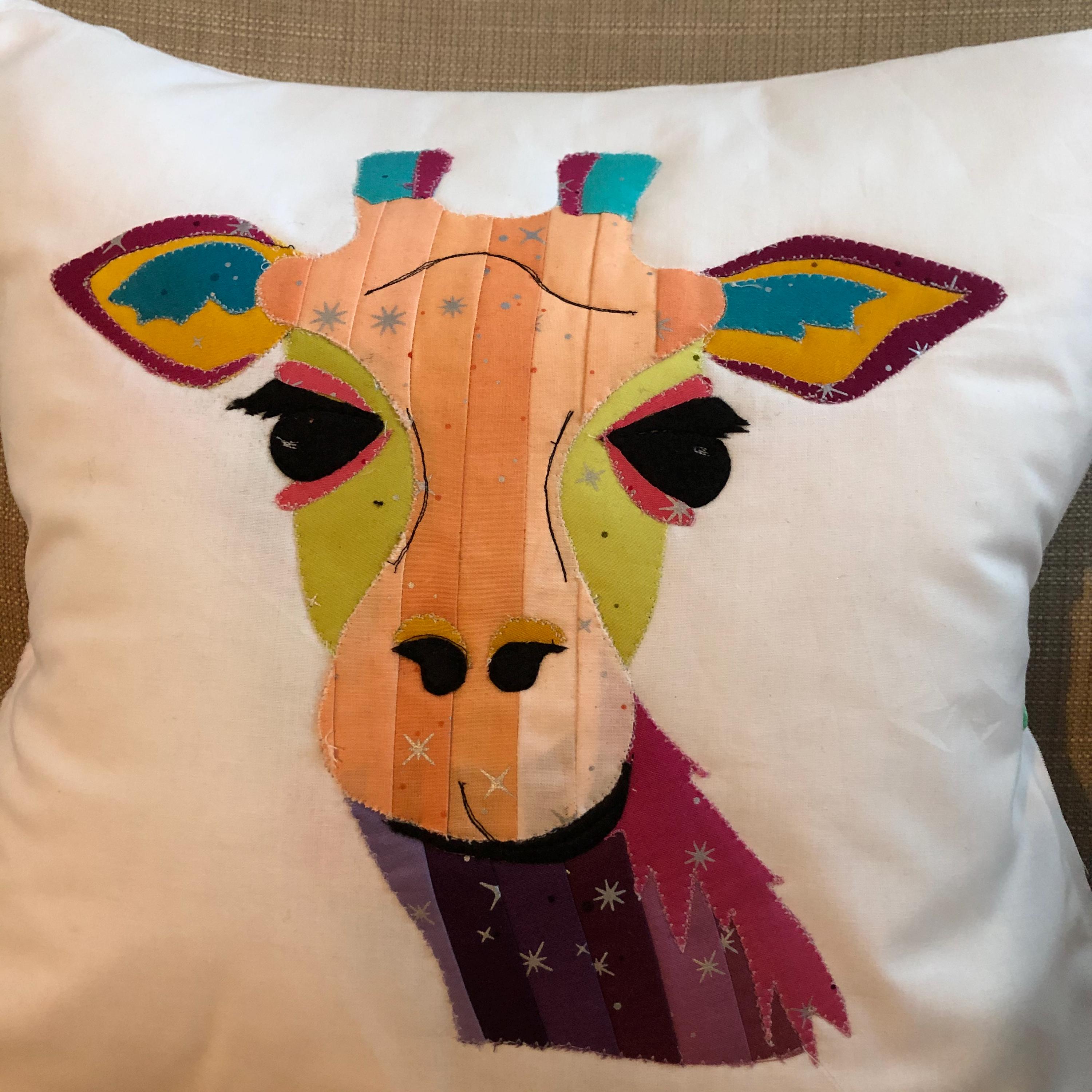 Delphine Brooks Gerry Giraffe Applique Cushion Sewing Instruction and ...