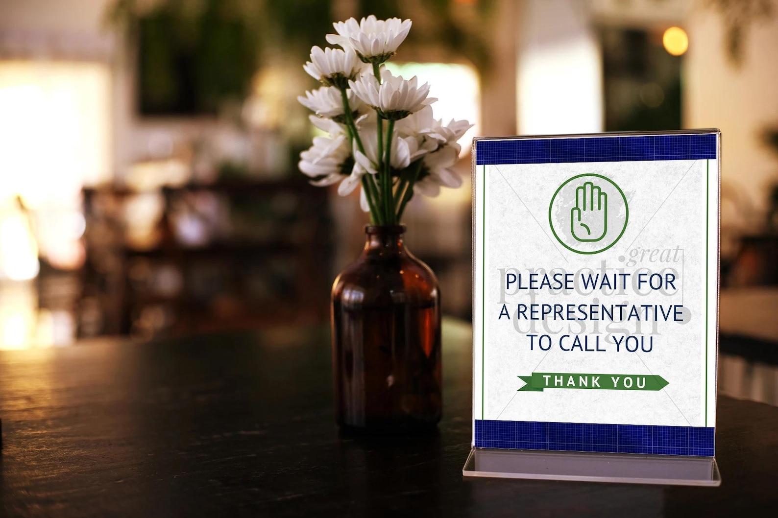 Please Wait for A Representative to Call You Downloadable Sign- Please ...
