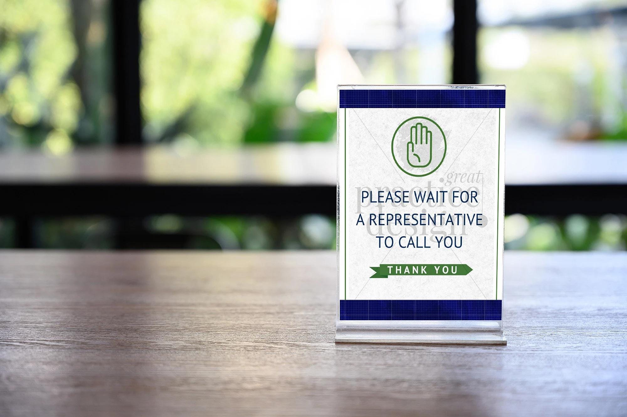 Please Wait for A Representative to Call You Downloadable Sign- Please ...