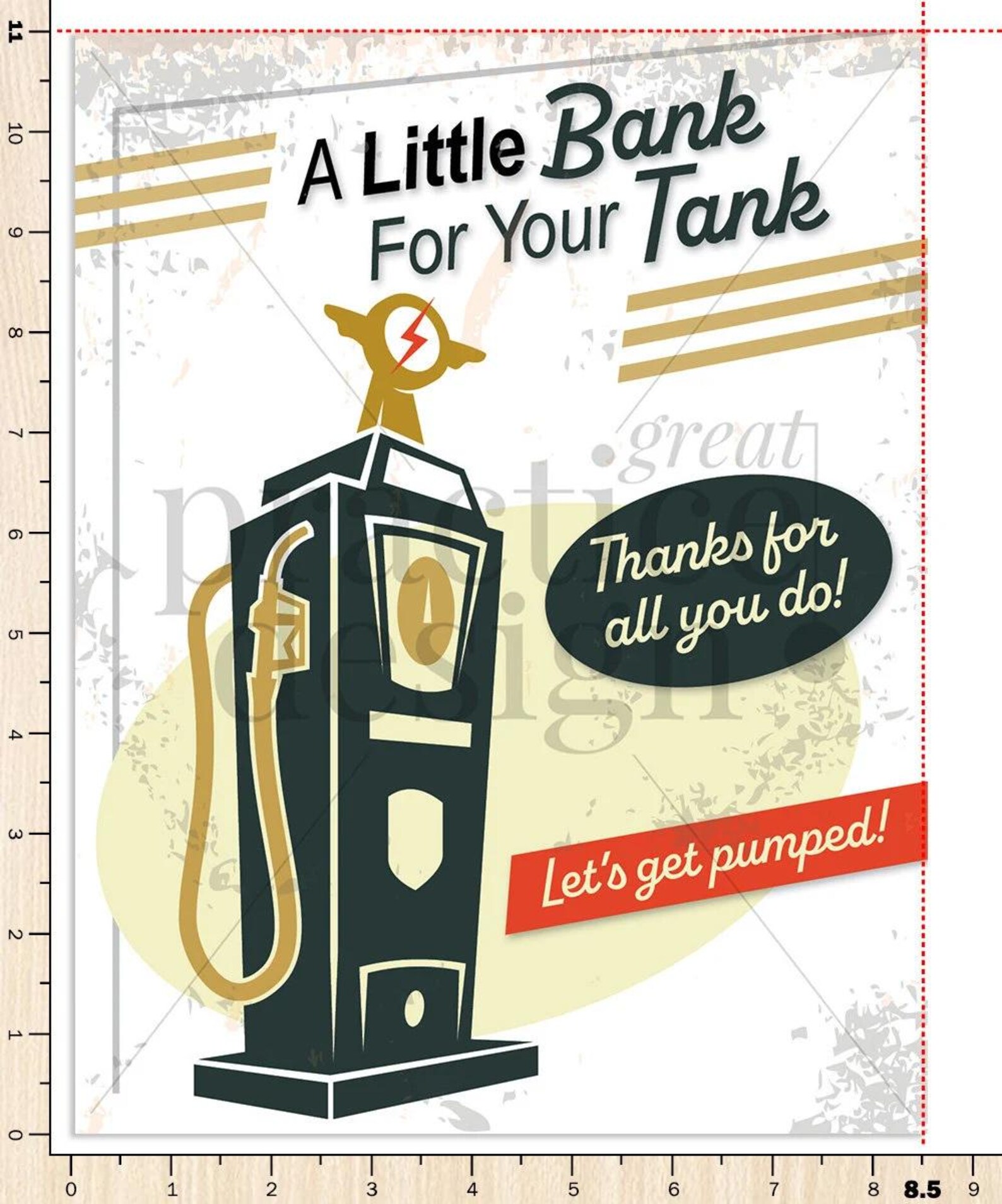 Gas Tank Downloadable Sign, Employee Appreciation Sign, A Little Bank ...