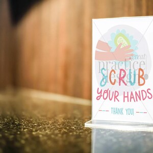 Adorable Wash Your Hands Sign, Printable Hand Washing Sign, Hand ...