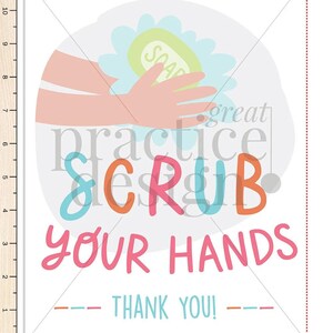 Adorable Wash Your Hands Sign, Printable Hand Washing Sign, Hand ...